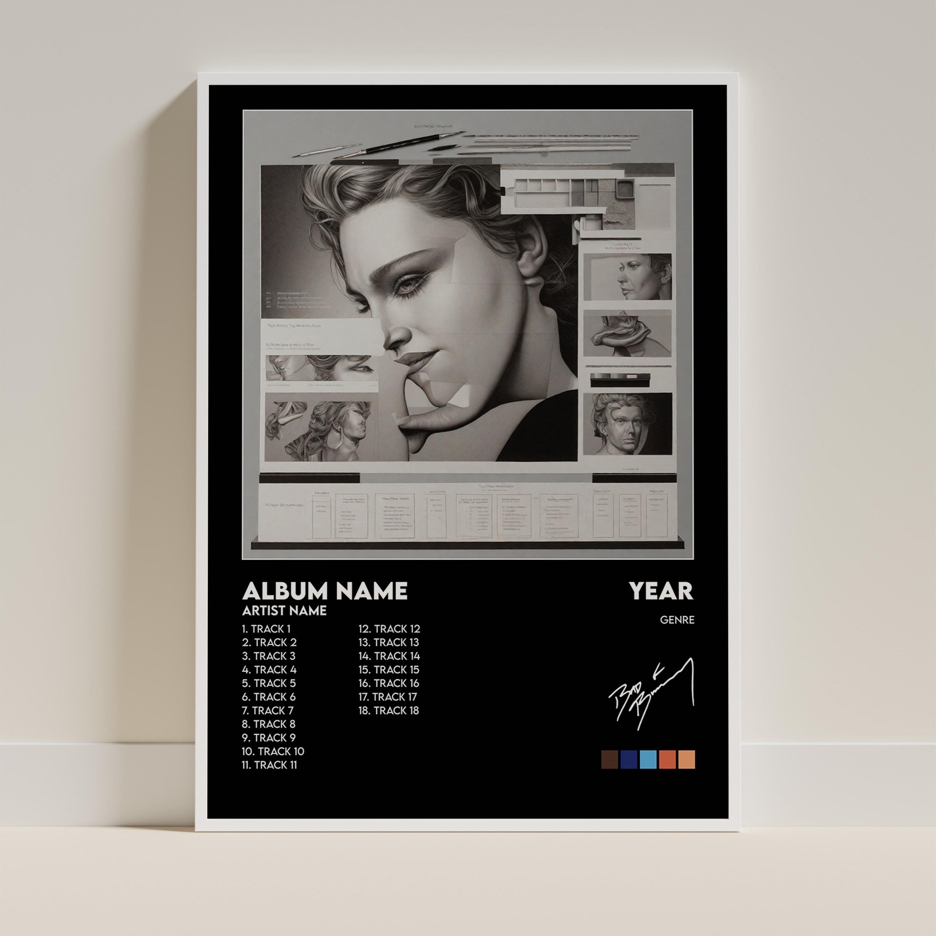 Custom Album Cover Print Poster Digital Download Digital Album Art High ...