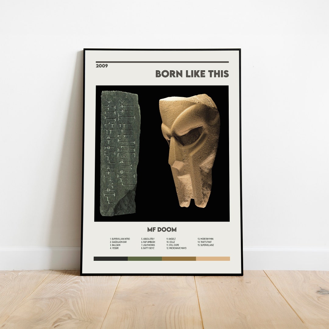 Mf Doom Born Like This Album Cover Print Poster Minimalist Album Cover ...