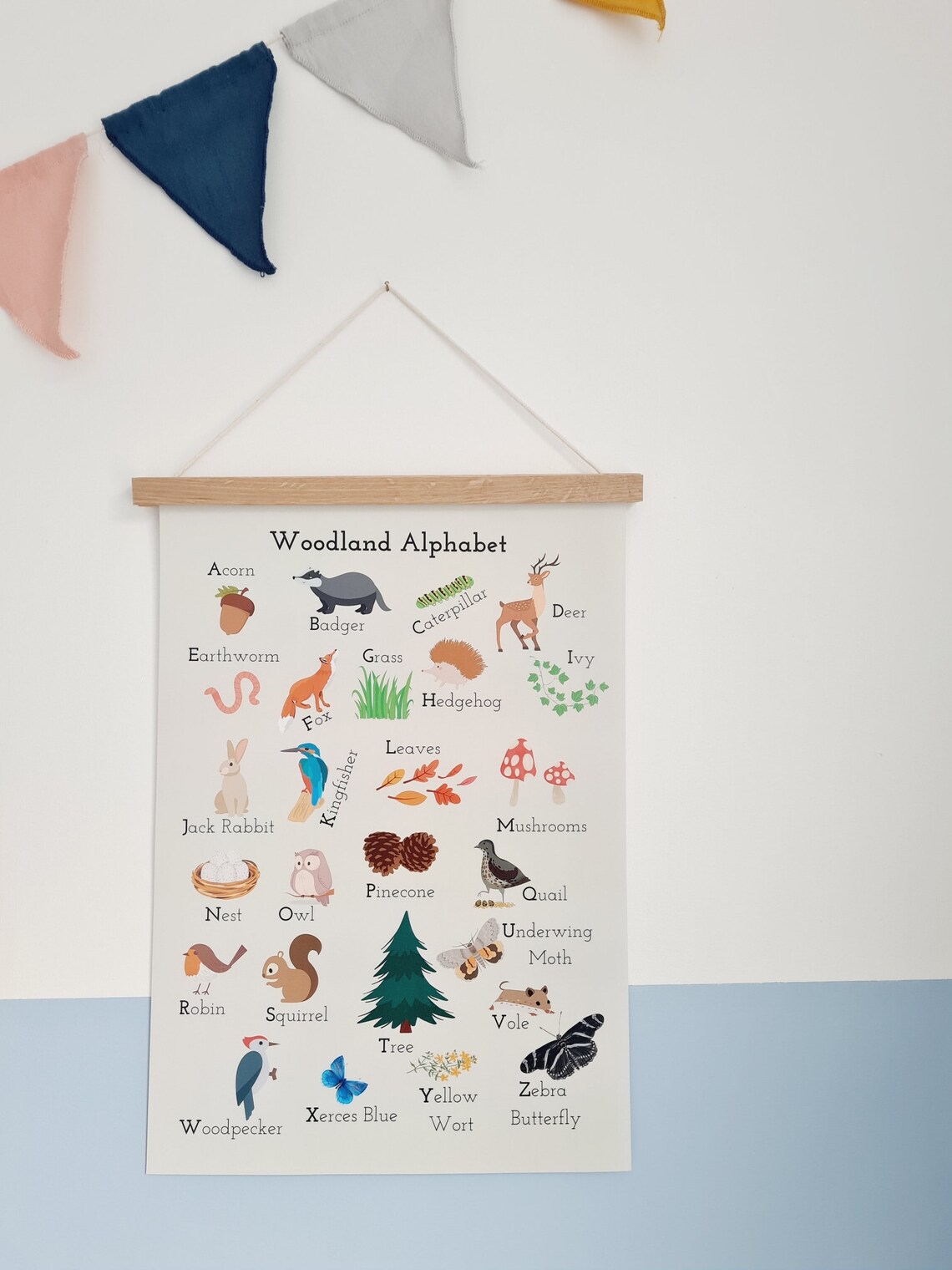 Woodland Alphabet Digital Download, Playroom Learning, Educational ...
