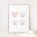 Cat Paw Print Watercolor Poster, Cosy Wall Decor, Minimalistic Art Gift ...