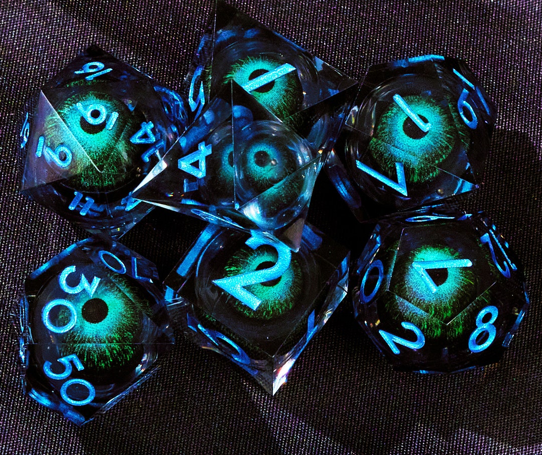 Liquid Core Dragon Eye Dnd Dice Set for D&d Gifts Handmade - Etsy