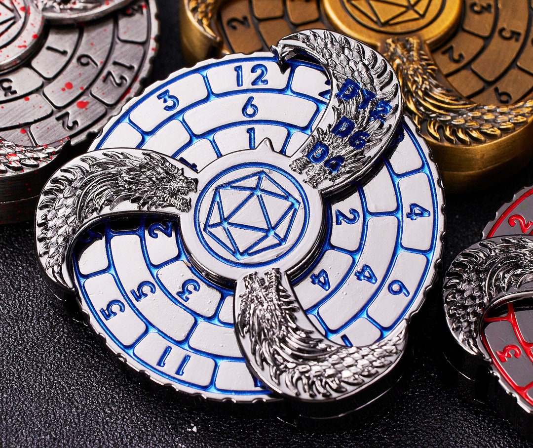7-in-1 Roulette Spinner Gyro DND Dice Set for D&D Gift, 55mm Giant ...