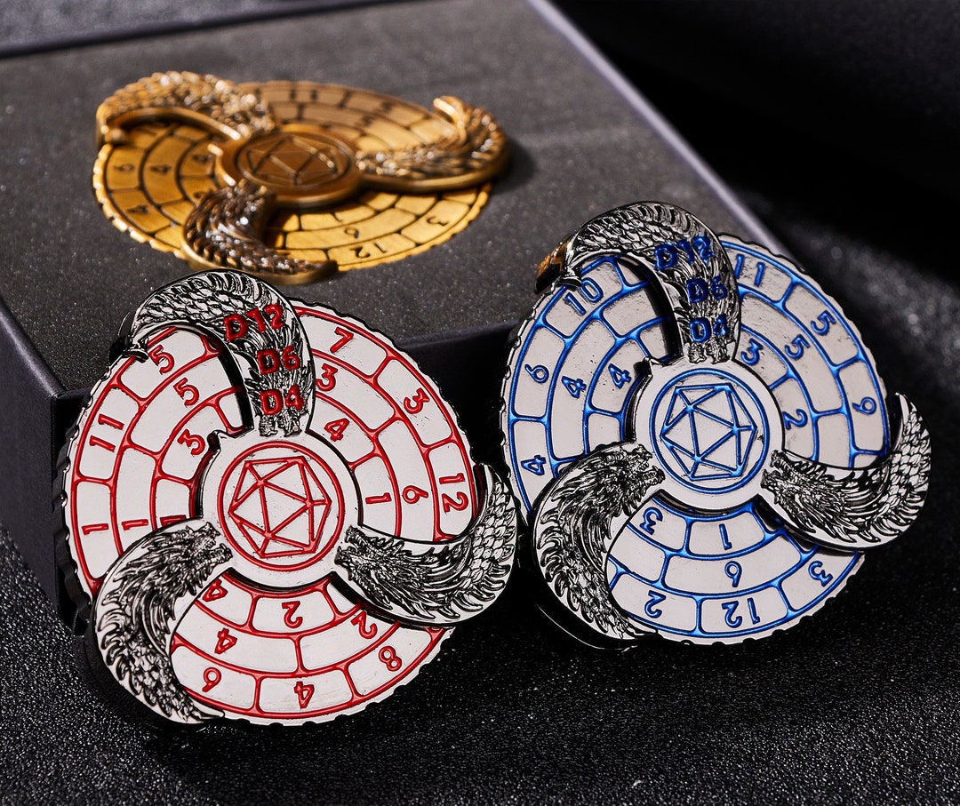 Fingertip Gyro Dungeons and Dragons Dice for D&D Gift, 55 Mm Giant D20 ...
