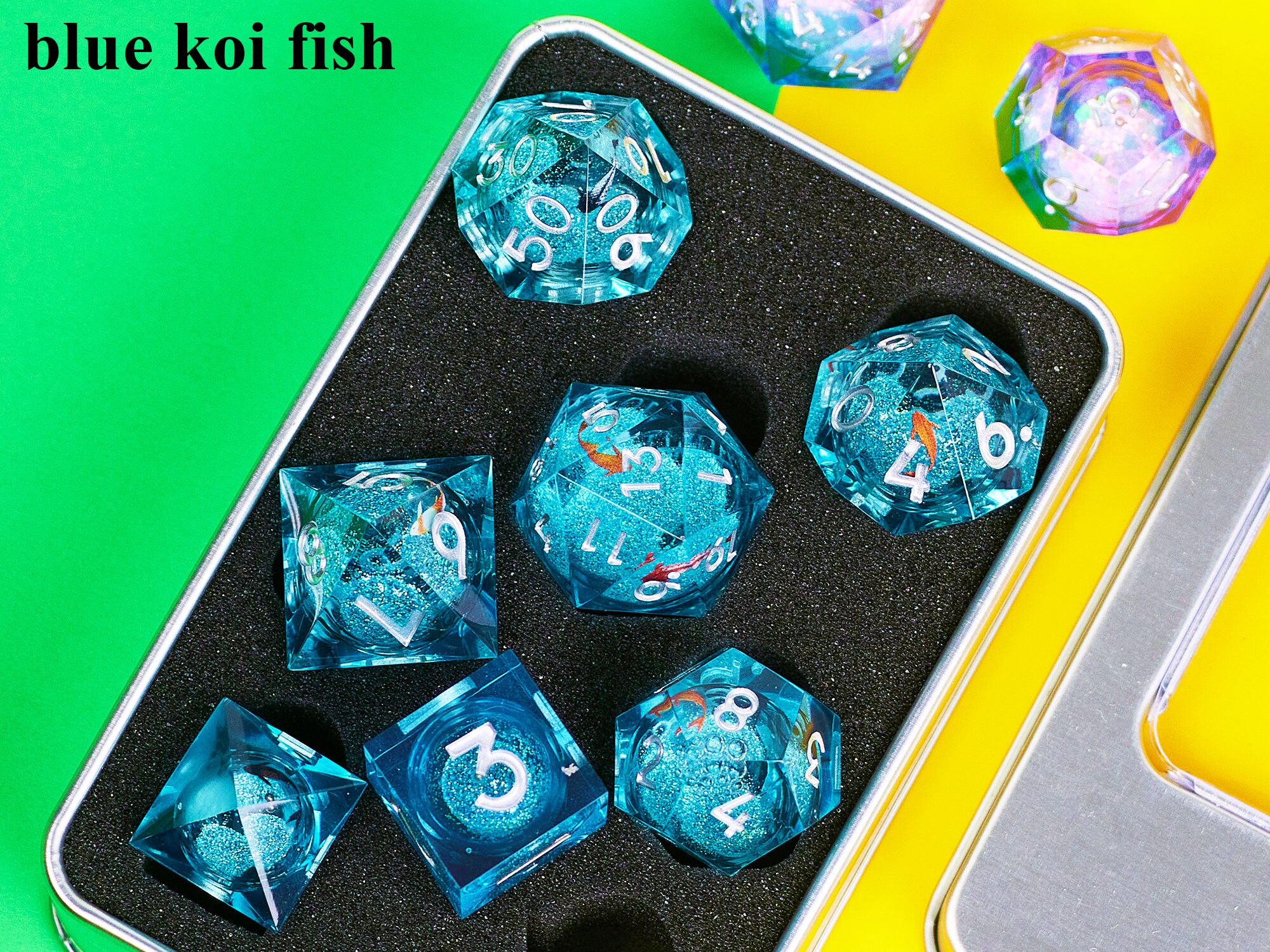 Koi Fish Dnd Dice Set Liquid Core for Role Playing Games - Etsy Australia