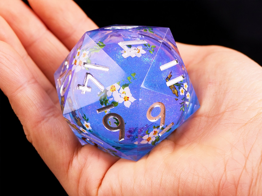 Giant D20 Dice for Role Playing Games , Dnd Dice Set Liquid Core , Large 55 Mm D20 D&d Dice ...