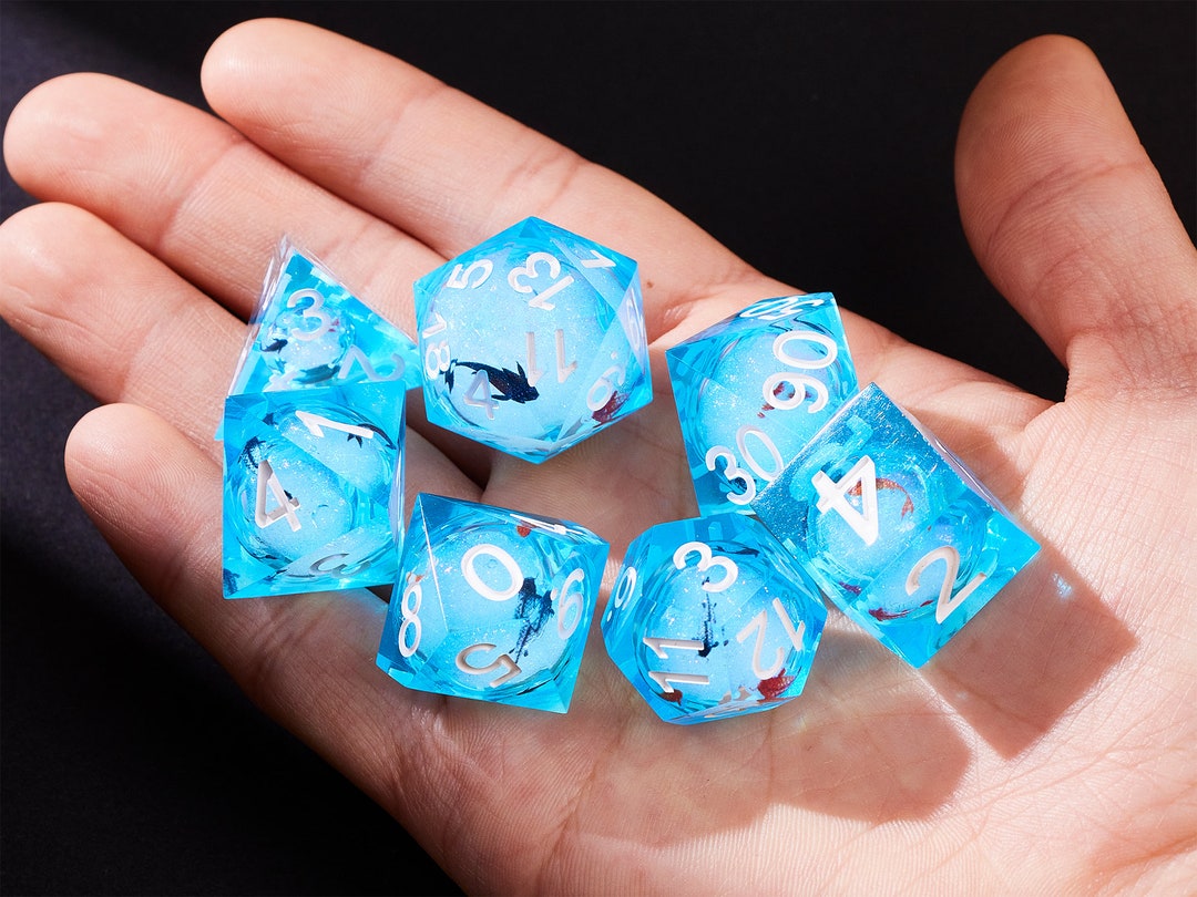 NEW ARRIVAL Liquid Core Dnd Dice Set for Role Playing Games , Galaxy ...