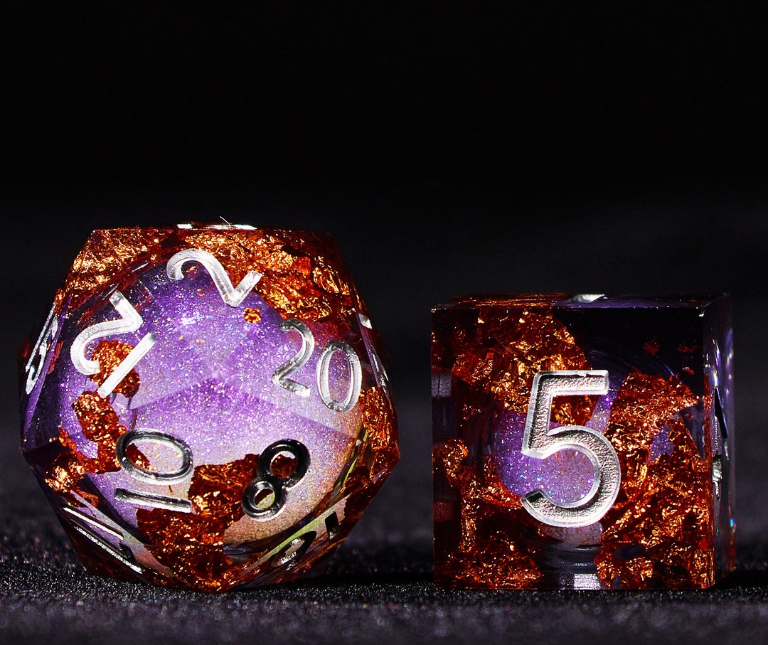 Liquid Core DND Dice Set , Handmade Dnd Dice Liquid Core for D&D Fans ...