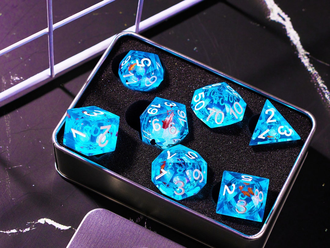 Liquid Core Dnd Dice Set for Role Playing Games , Mystery D&d Dice ...