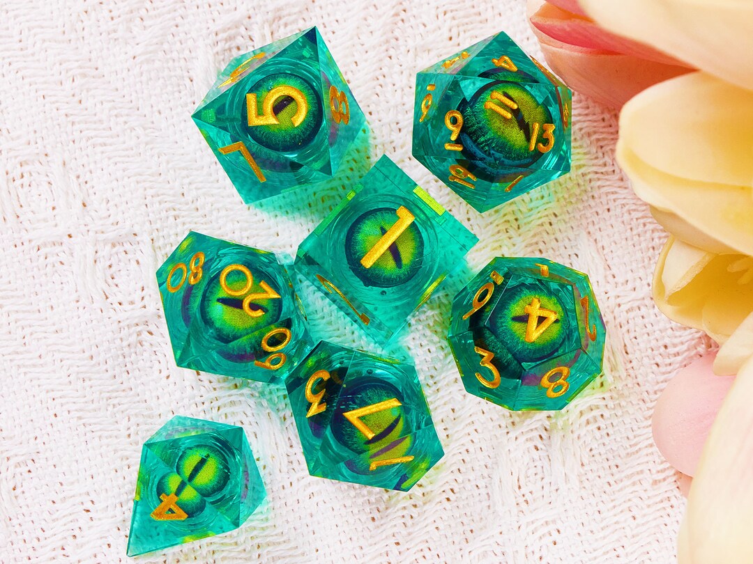 Beholder's Eye Dnd Dice Set for Role Playing Games , Liquid Core ...