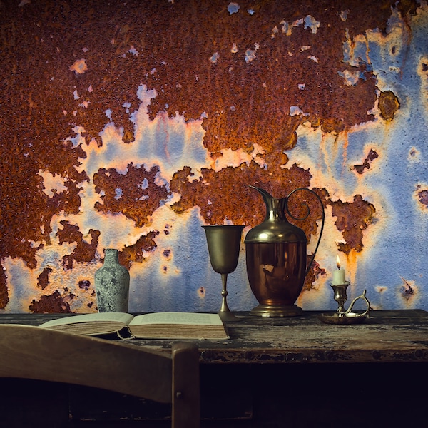 Rusty Peel and Stick Wallpaper - Etsy