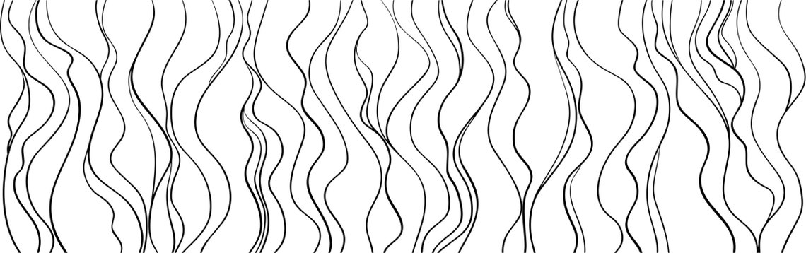 Wavy Lines Wallpaper, Abstract Peel Stick Wall Mural, Black White Self ...