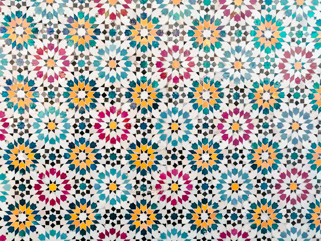 Moroccan Wallpaper, Traditional Mosaic Arabic Islamic Wall Mural, Self ...