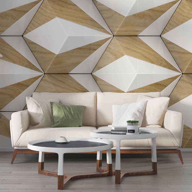 3d Wood Look Wallpaper - Etsy