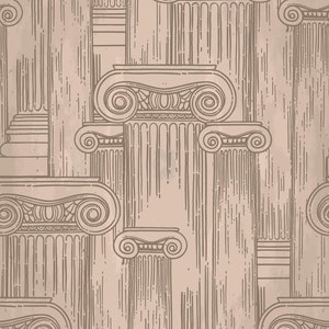 Ancient Columns Wallpaper, Peel and Stick Ionic Greek Style, Classic ...
