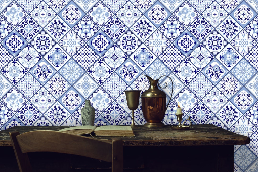 Traditional Azulejos Wall Mural, Self-adhesive Portuguese Tile ...