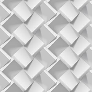 Modern 3D Geometric Pattern Wallpaper - Minimalist White Square Design ...