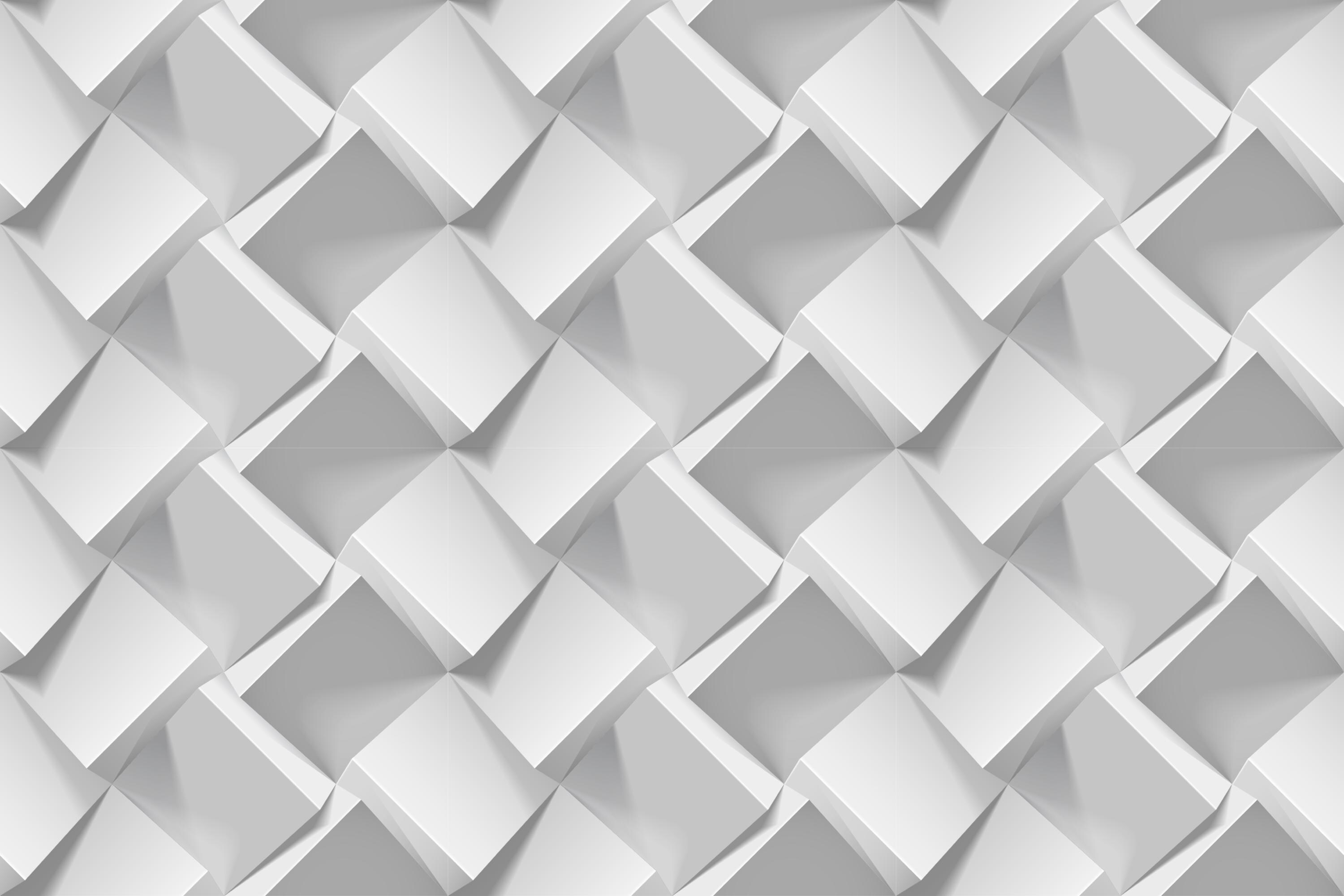 Modern 3D Geometric Pattern Wallpaper - Minimalist White Square Design ...
