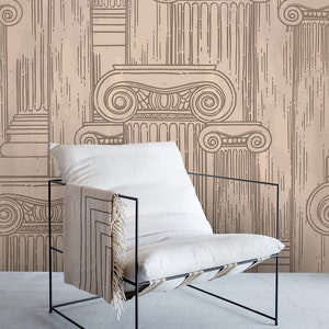 Ancient Columns Wallpaper, Peel and Stick Ionic Greek Style, Classic ...