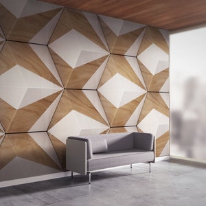 Wood Oak 3D Look Modern Wallpaper, Realistic Wood Wall Mural, Peel and ...