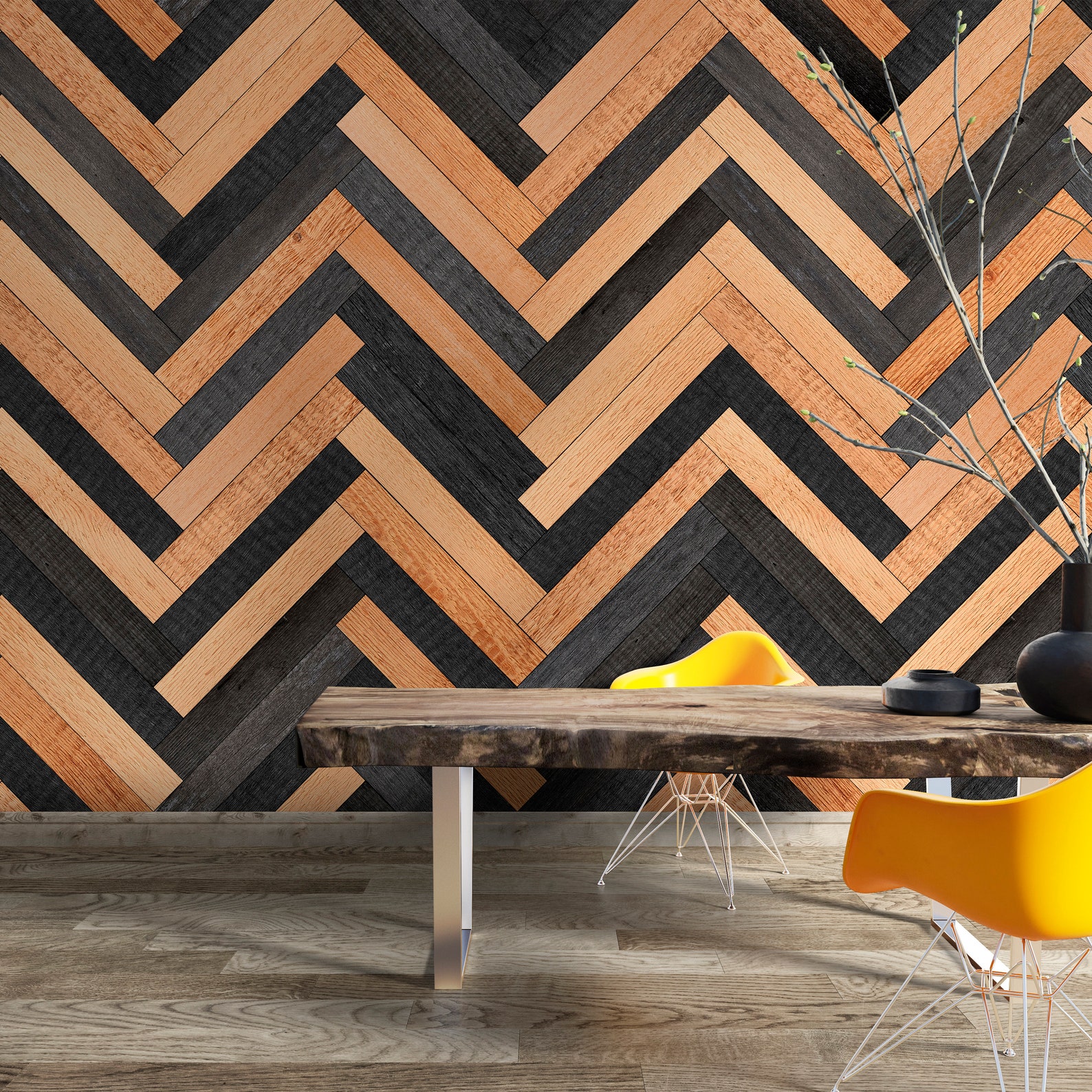 Peel and Stick Wooden Texture Wallpaper, Traditional Wall Mural, Wood ...