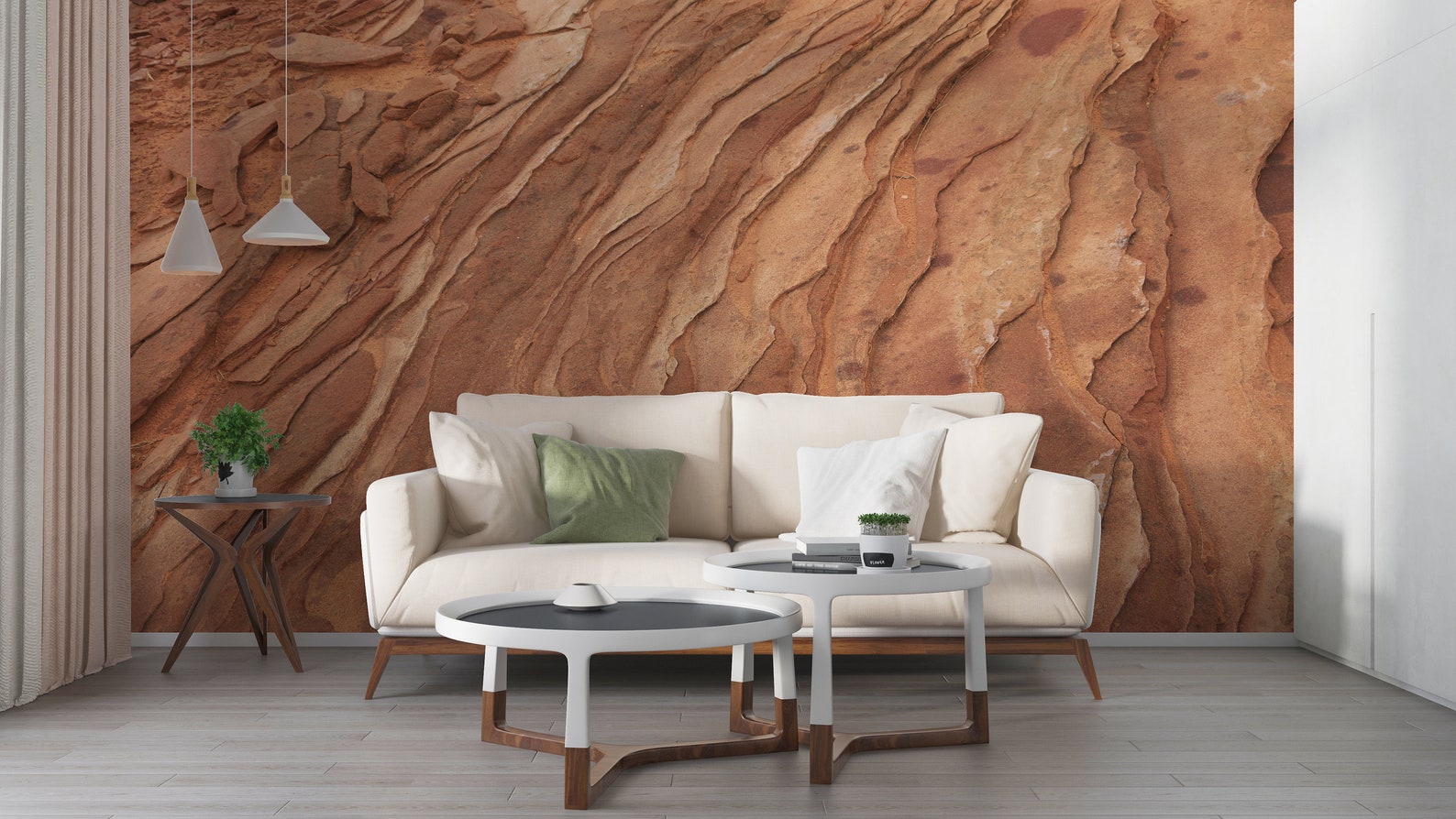 Arizona Red Desert Wallpaper, Mars Red Rock Sheet Sandstone Wall Mural ...