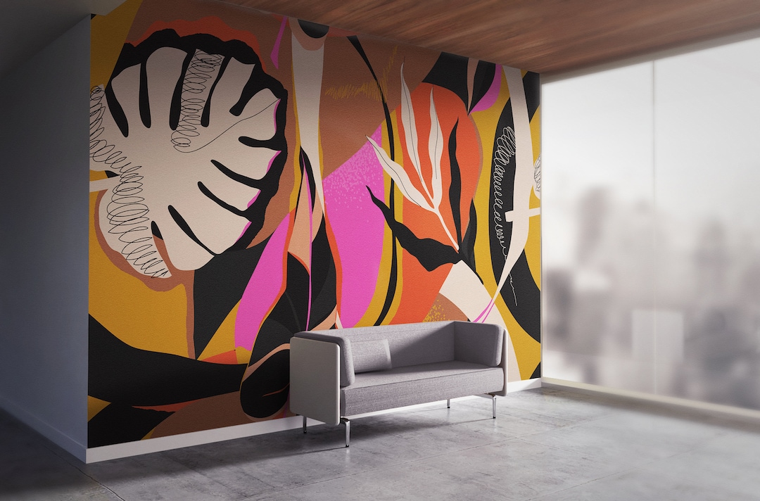 Self-adhesive Wallpaper, Removable Colorful Wall Print, Peel and Stick ...