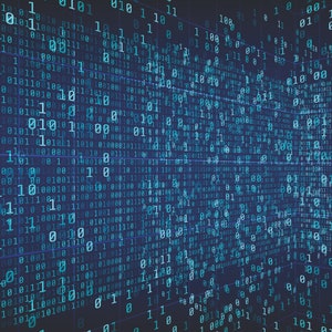 Binary Code Perspective Wallpaper, Technology Secure Data Concept Wall ...