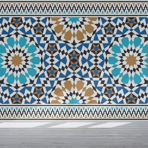 Moroccan Border Wallpaper, Traditional Arabic Islamic Wall Mural, Self ...