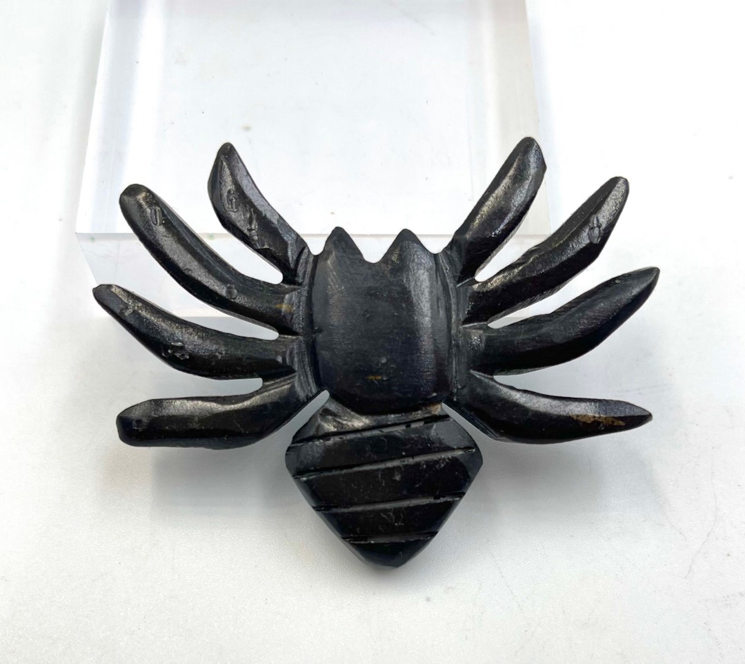 Handmade Black Serpentine Spider Carving, Pakistan Gemstone - Etsy