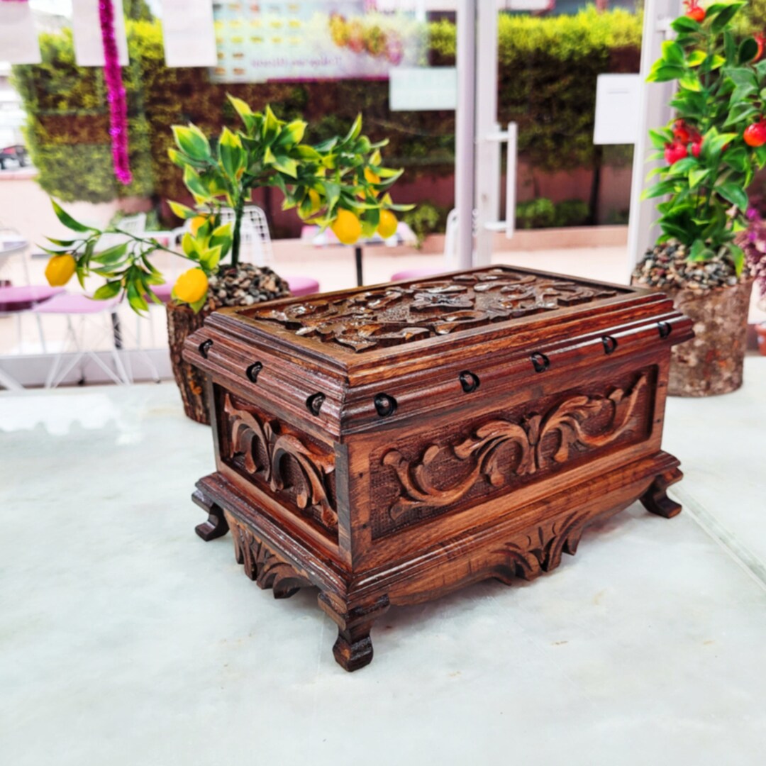 Personalized Wooden Treasure Chest, Secret Lock Wooden Box, Handmade ...