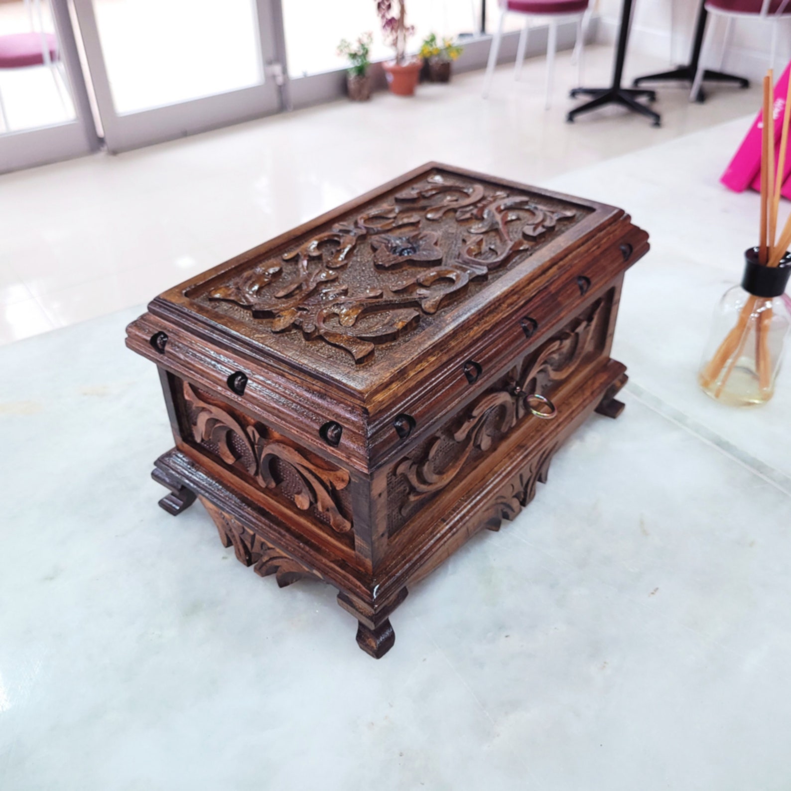 Personalized Wooden Treasure Chest, Secret Lock Wooden Box, Handmade ...