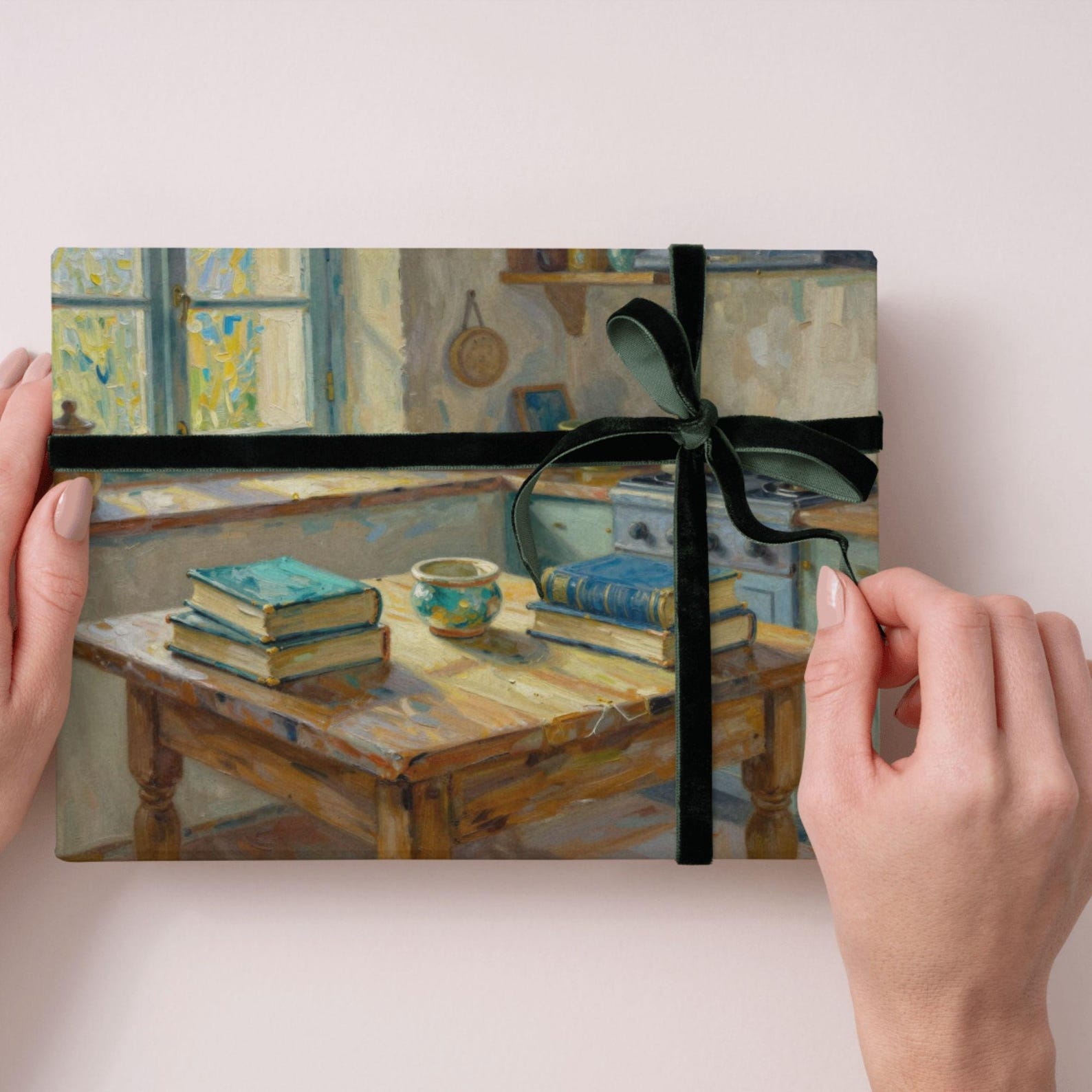 Cozy Farmhouse Kitchen Oil Painting Print | Printable Wall Art, Still ...