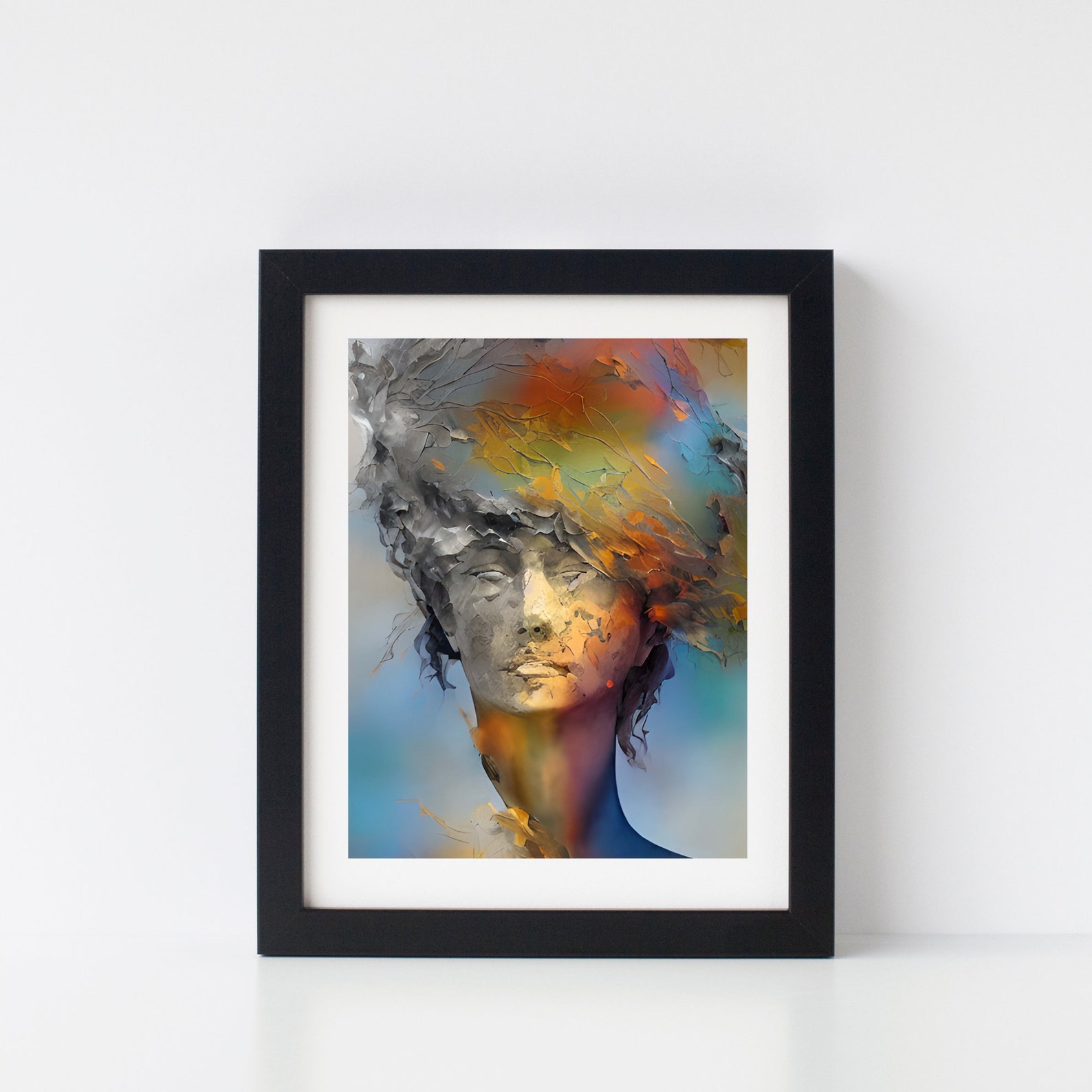 Instant Download - Unique Abstract Face Wall Art, Digital Print, Trendy ...