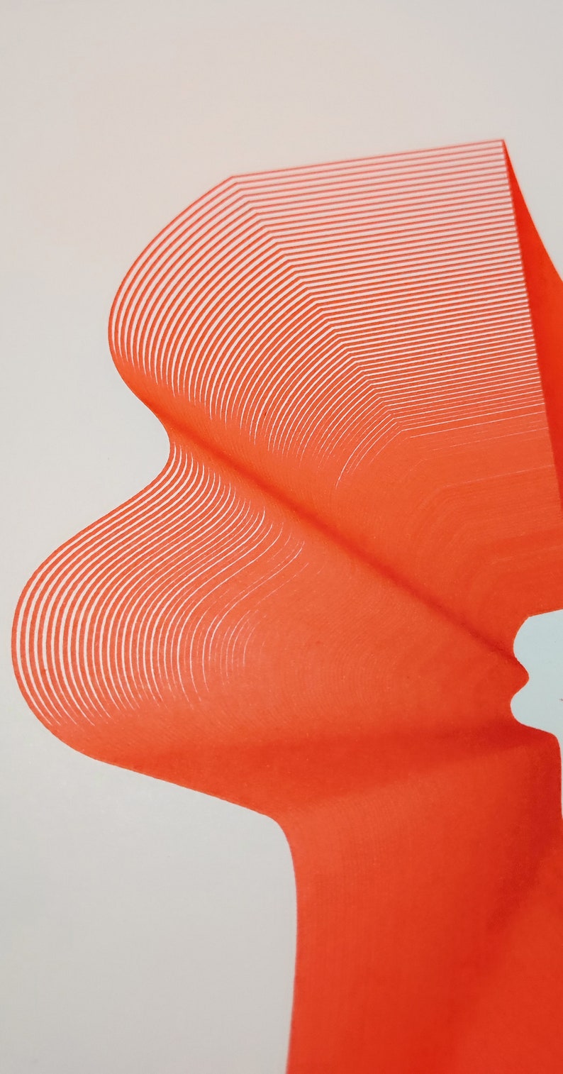 Red Pulsar 1 A3 Limited Edition 10 Units Original No Print Abstract ...