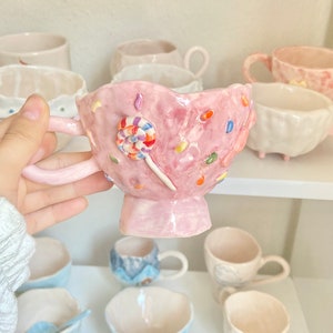 Personalized Mug Cute Custom Handmade Ceramic Candy Sweet Dessert ...