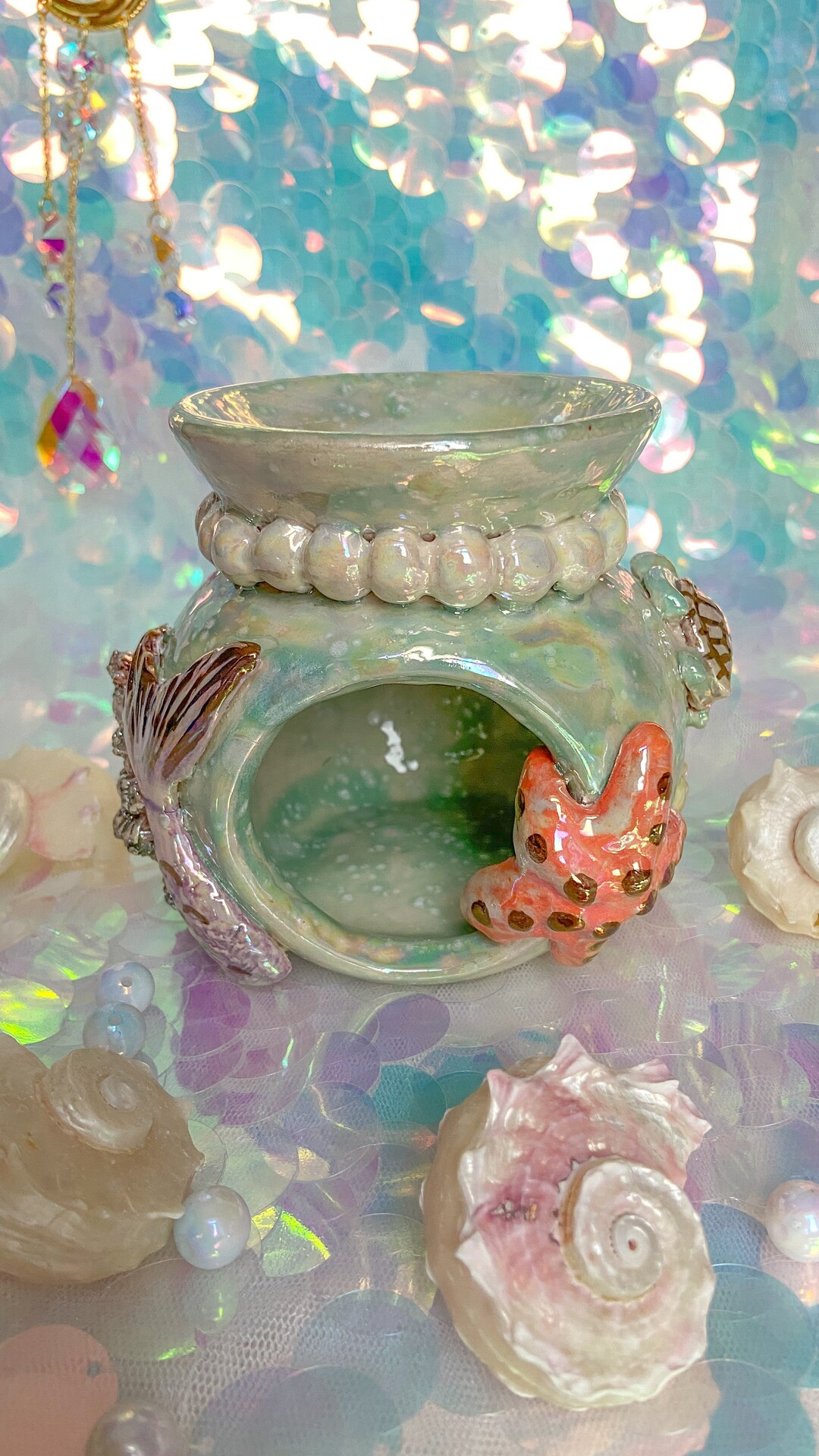 Personalized Ocean Sea Beach Wax Melter Custom Summer Censer Starfish ...