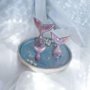 Handmade Mermaid Jewelry Dish – Ocean Trinket Tray, Customizable ...
