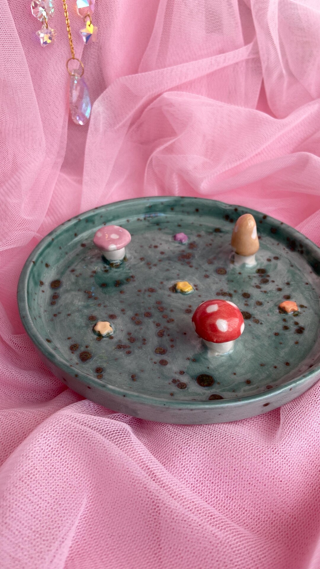 Personalized Jewelry Display Dish, Mushroom Jewellery Dish, Cottage ...