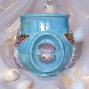 Personalized Mermaid Pearl Oyster Coffee Mug Custom Ocean Mugs Cute ...