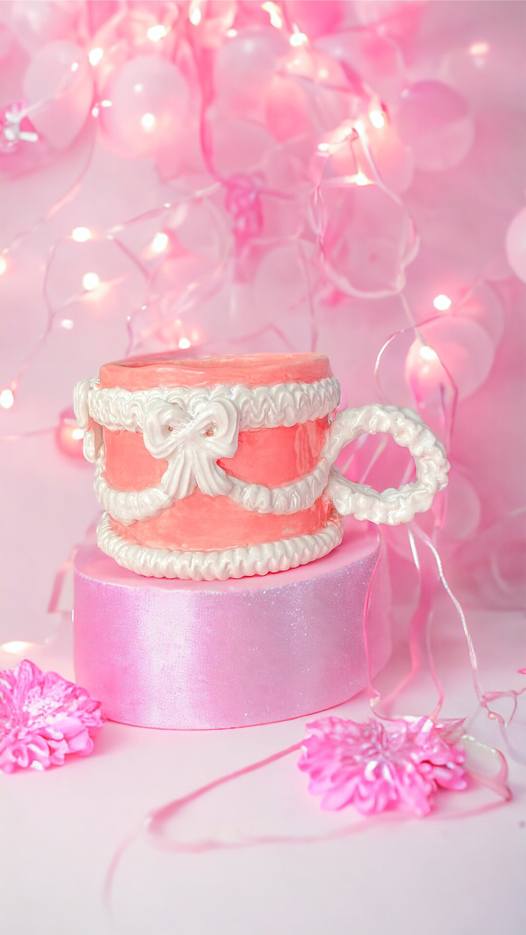 Personalized Happy Birthday Mug Cute Custom Handmade Ceramic Cake for ...