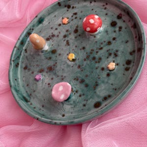 Personalized Jewelry Display Dish, Mushroom Jewellery Dish, Cottage ...