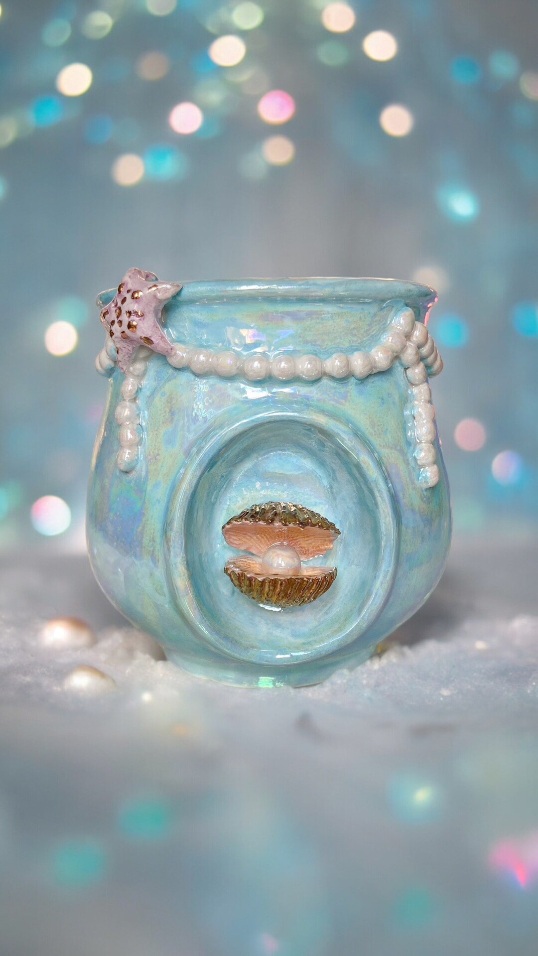 Personalized Pearl Oyster Coffee Mug Custom Ocean Mugs Cute Aesthetic ...