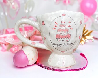 Personalized Mug Cute Custom Handmade Ceramic Candy Sweet Dessert ...