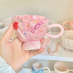 Personalized Mug Cute Custom Handmade Ceramic Candy Sweet Dessert ...