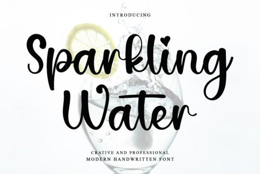 Sparkling Water Font, Handwritten Font, Swash Font, Calligraphy Font ...