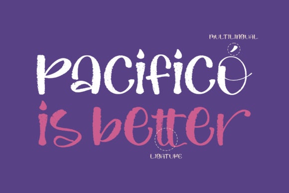 Pacifica Font Beautiful Font Cricut Font Script Font - Etsy