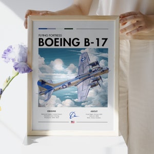 Boeing B-17 Flying Fortress Print - WWII Aviation Art, Heavy Bomber ...