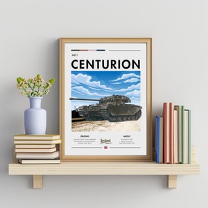 Centurion Tank MK1 Print - Cold War Art, Main Battle Tank, Clouds ...