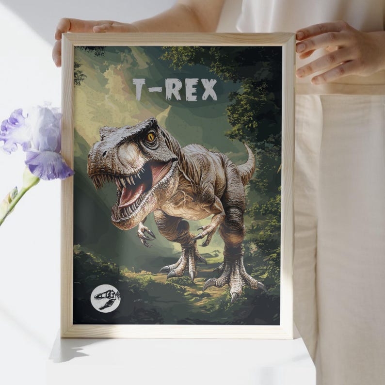 Tyrannosaurus Rex Wall Art, T-rex Dinosaur, Cretaceous Period, Dinosaur ...