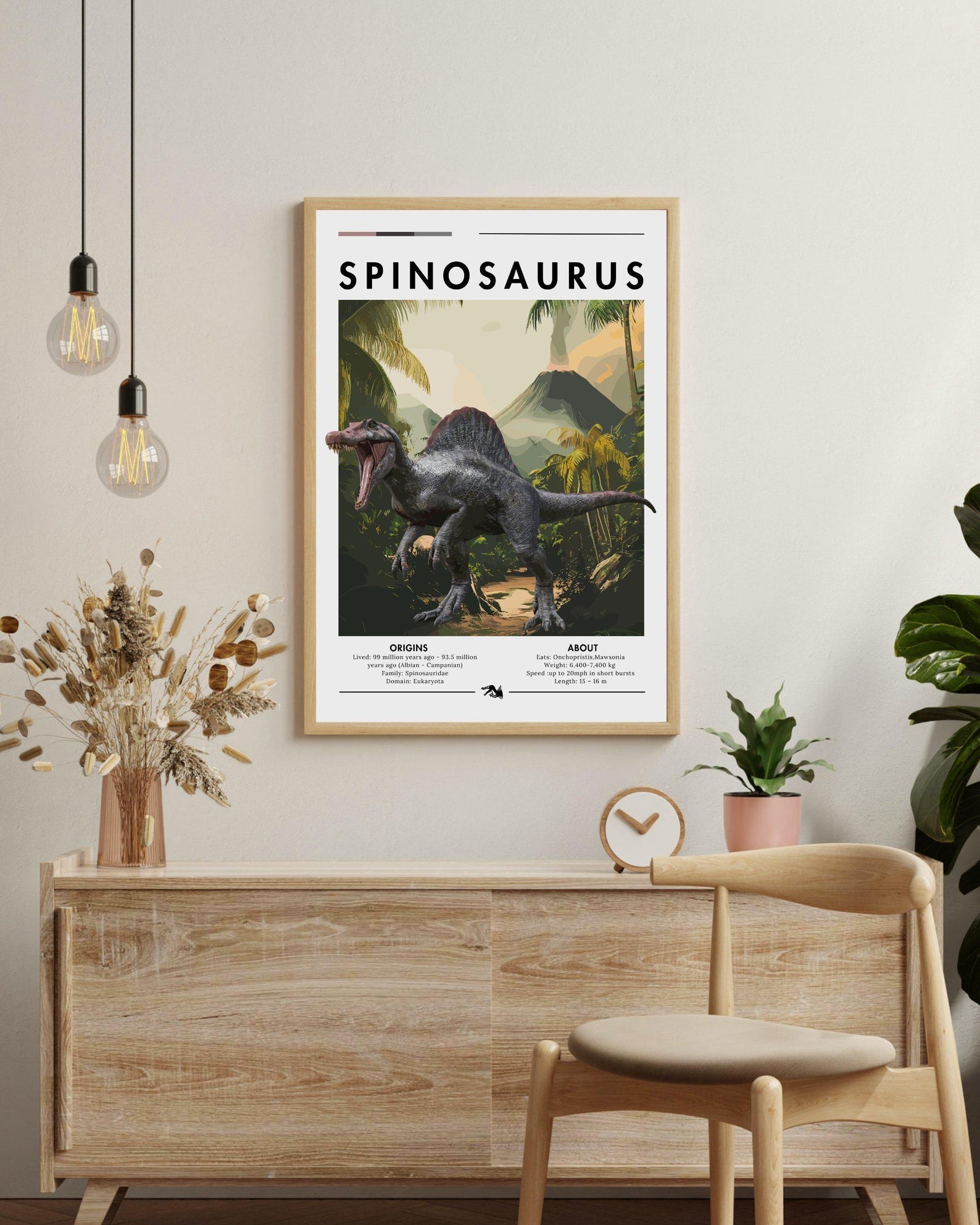 Spinosaurus Wall Art, Spinosaurus Dinosaur, Cretaceous Period ...